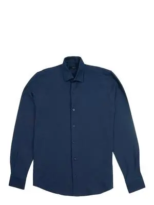 EIGHT X Structure Button Down Shirt - Blue