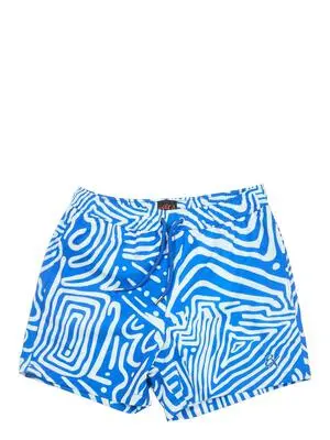 EIGHT X Blueprint Swim Trunks - Blue