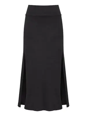 YOGI8APPAREL The Warrior High Waisted Split Skirt - Black