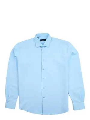 EIGHT X Texture Button Down Shirt Sky - Blue