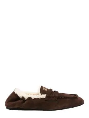 Miu Miu Ruches Leather Loafers - Multicolor