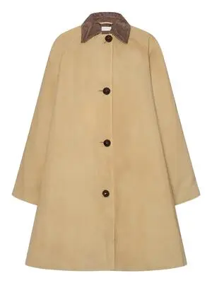 THE ROW Ina Cotton Gabardine Coat - Brown
