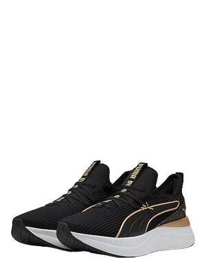 Pink Puma Softride Sabrina Polished Chrome Sneakers - Black