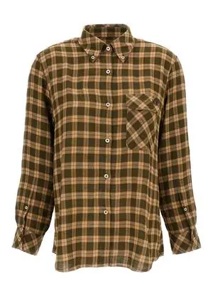WALES BONNER CAMICIA RITUAL IN FLANELLA A QUADRI Multicolore