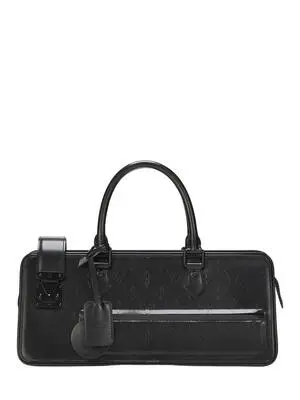 LOUIS VUITTON Monogram Leather Op Art Longuy - Black