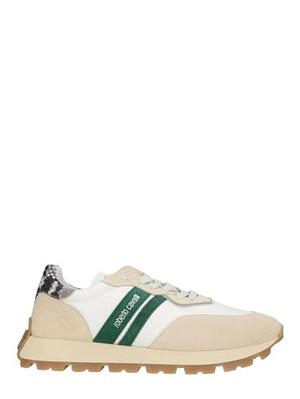 Roberto Cavalli Sneakers Size Textile Fibers, Leather - Beige