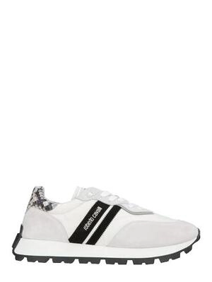 Roberto Cavalli Sneakers Size Textile Fibers, Leather - Grey