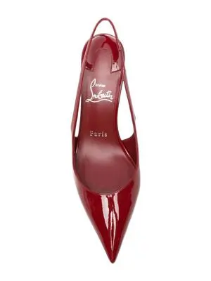 CHRISTIAN LOUBOUTIN Miss Z Patent Leather Slingback Pumps - Multicolor