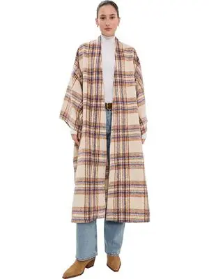 La Vie Style House Maxi Duster Cardigan - Beige