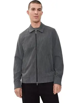 LES DEUX Herringbone Coach Jacket - Black
