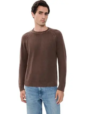 Marine Layer Garment Dye Roll Neck Sweater - Java