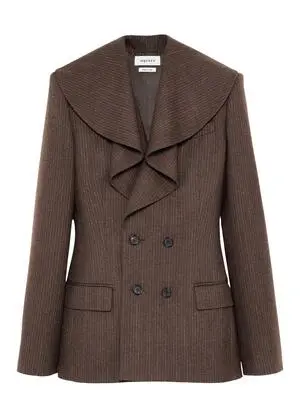 Alexander McQueen Wool Pinstripe Double-breasted Blazer - Brown