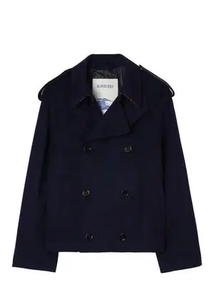 Burberry Cashmere Trench Jacket - Navy