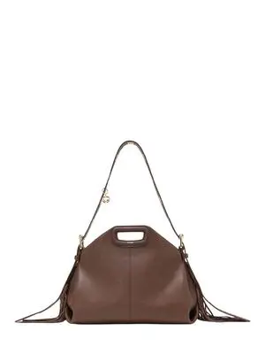 Maje Leather Miss M Shoulder Bag - Brown
