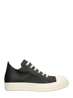 Rick Owens Leather Low-top Sneakers - Black