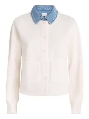 Sandro Wool-blend 2-in-1 Cardigan - Beige