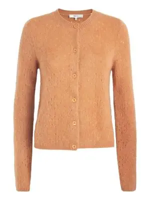 FRAME Wool-cashmere Airy Teddy Cardigan - Brown