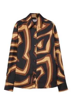 Emilio Pucci PUCCI Labirinto Printed Twill Shirt Black