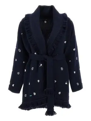 Alanui Echoes Of The Bandana Cardigan - Blu