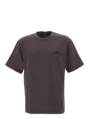 Jacquemus MAGLIETTA LE TSHIRT GROS GRAIN Marrone