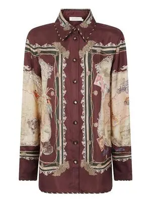 Zimmermann Valiant Printed Silk Shirt - Multicolor