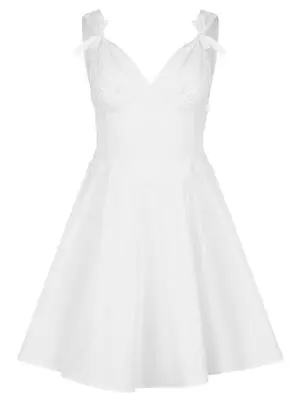 DECOLET THE LABEL Bianca White Sundress