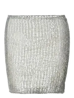 NATALIA FEDNER Metal Chain Mini Skirt - Silver