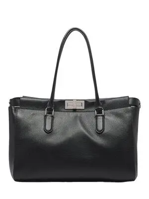 Fendi Peekaboo® Small Leather Tote Bag - Black