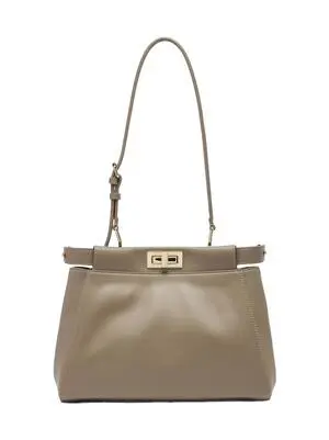 Fendi Peekaboo® Small Leather Tote Bag Grey