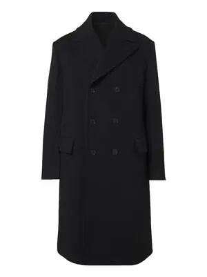 Fendi Double-breasted Wool Coat - Black