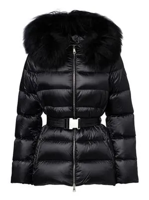 Moncler Cupidones Shearling-trimmed Down Jacket - Black