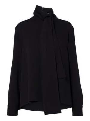 Balenciaga Silk And Wool Blouse - Black