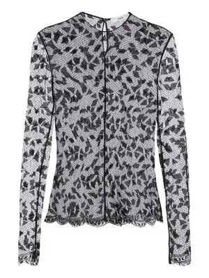 Fendi Sheer Lace Top - Black