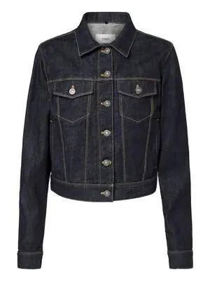 Fendi Cropped Denim Jacket - Blue