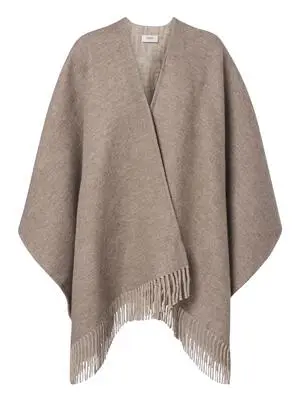 Fendi Reversible Wool And Cashmere Poncho - Beige