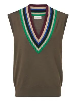 Dries Van Noten Virgin Wool Sweater Vest - Green