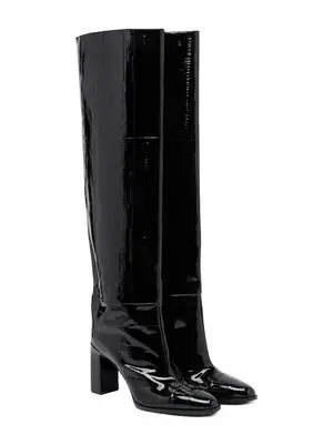 JIMMY CHOO Caly Leather Over-the-knee Boots - Black