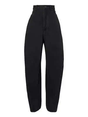 Balenciaga Mid-rise Barrel-leg Jeans - Black