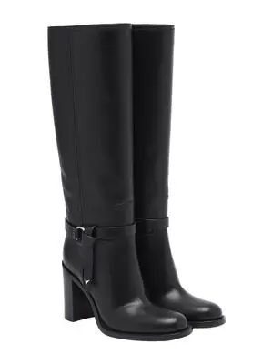 Fendi Leather Knee-high Boots - Black