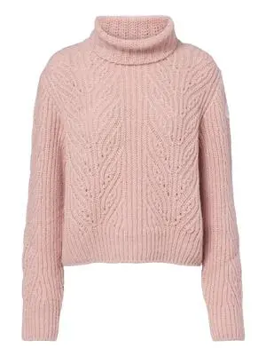 Moncler Wool, Alpaca, And Cashmere Turtleneck Sweater - Pink