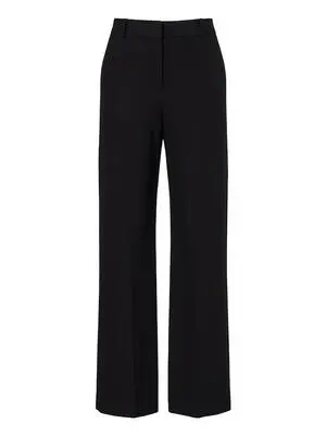 Fendi Silk And Cotton Wide-leg Pants - Black