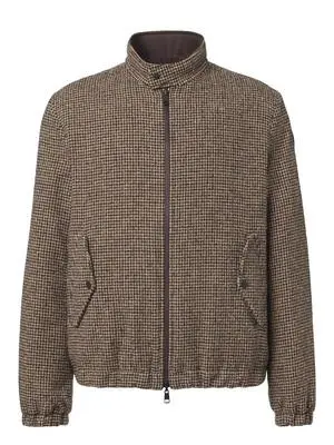 Moncler Ebrodel Reversible Wool-blend Down Jacket - Brown