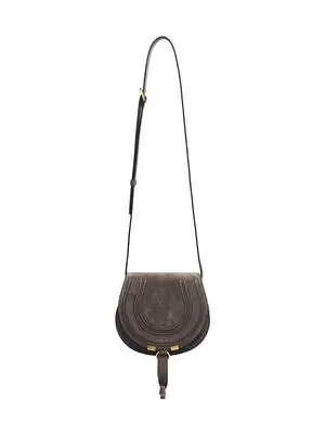 Chloé Marcie Small Suede Crossbody Bag - Grey
