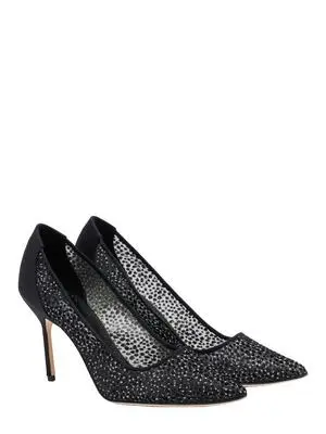 Manolo Blahnik Bbla Mesh Pumps - Black