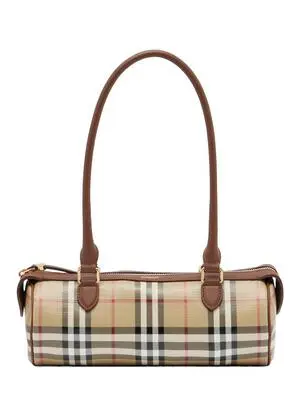 Burberry Check Small Shoulder Bag - Brown
