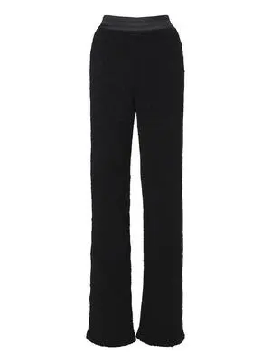 Moncler Bouclé Wide-leg Pants - Black