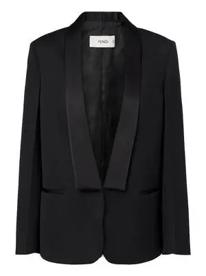 Fendi Virgin Wool Tuxedo Jacket - Black