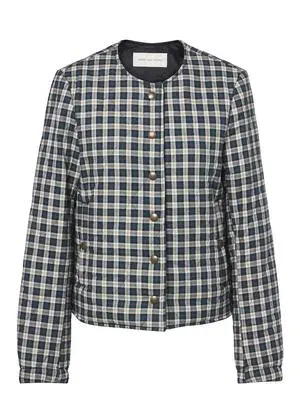 Dries Van Noten Checked Quilted Cotton-blend Jacket - Green