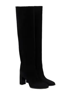 JIMMY CHOO Caly Suede Over-the-knee Boots - Black