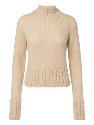 Moncler Alpaca And Wool-blend Sweater - Beige